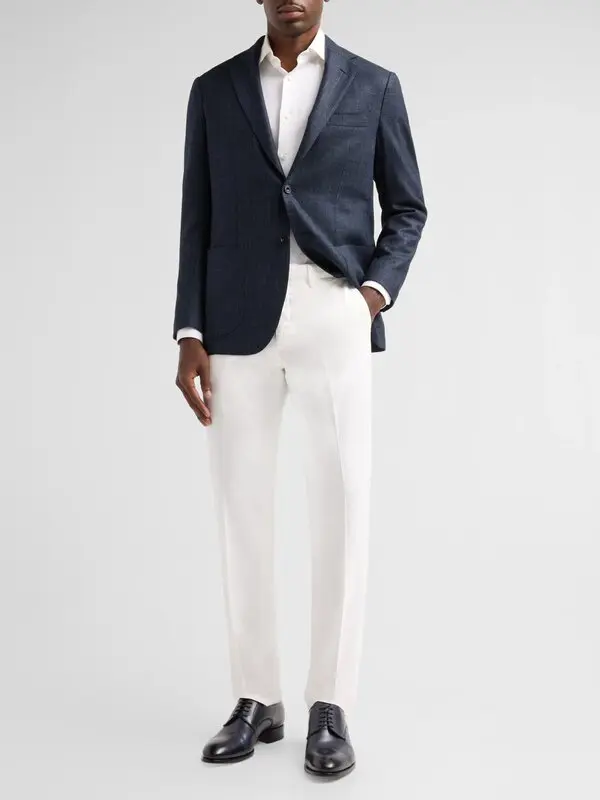 SARTORIO NAPOLI Textured Wool-silk-blend Sport Coat