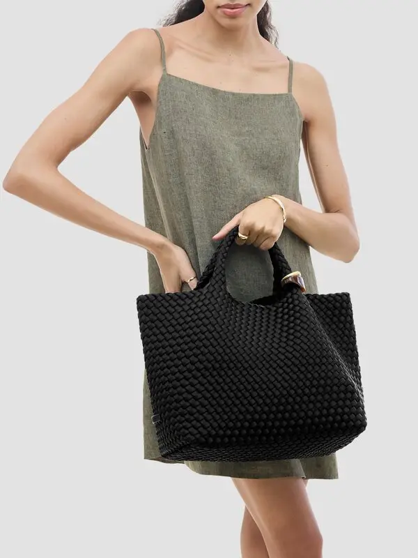 NAGHEDI St. Barths Medium Beads Tote Bag - Onyx
