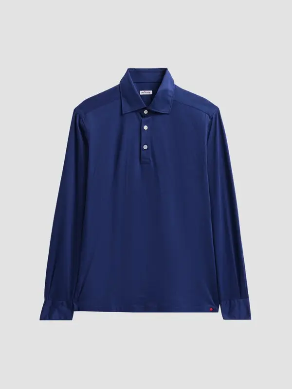 Kiton Cotton Piqué Polo Shirt - Blue
