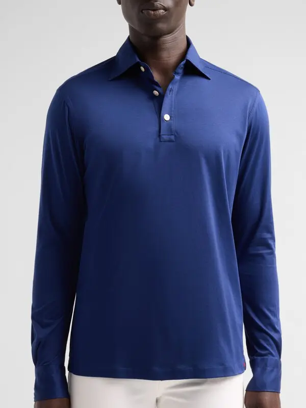 Kiton Cotton Piqué Polo Shirt - Blue