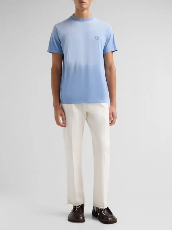 Loewe Anagram Regular-fit Cotton Crewneck T-shirt - Blue