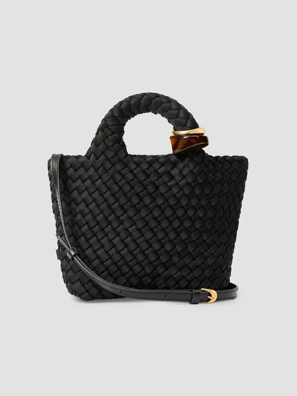 NAGHEDI St. Barths Petit Beads Top Handle Bag - Onyx