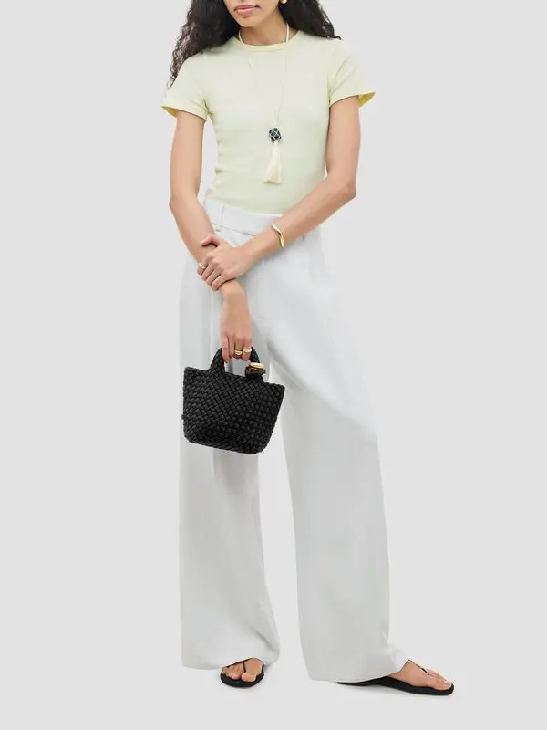 NAGHEDI St. Barths Petit Beads Top Handle Bag - Onyx