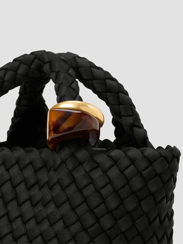 NAGHEDI St. Barths Petit Beads Top Handle Bag - Onyx