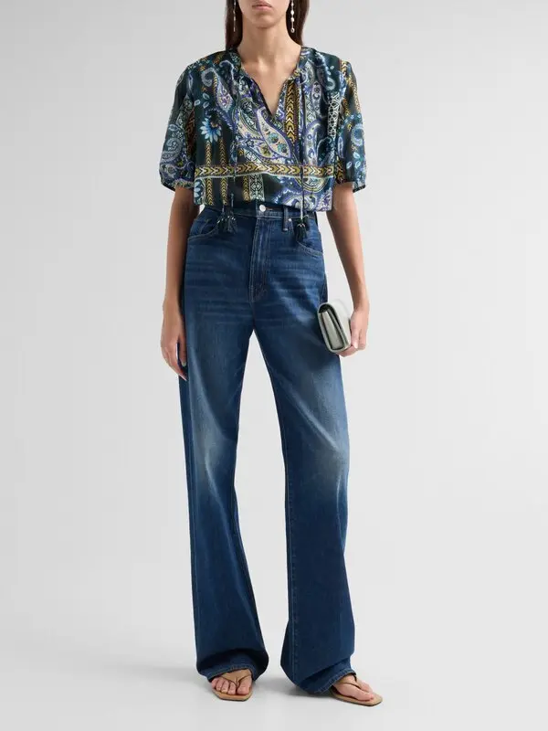 Johnny Was Margot Cotton-silk Tassel Top