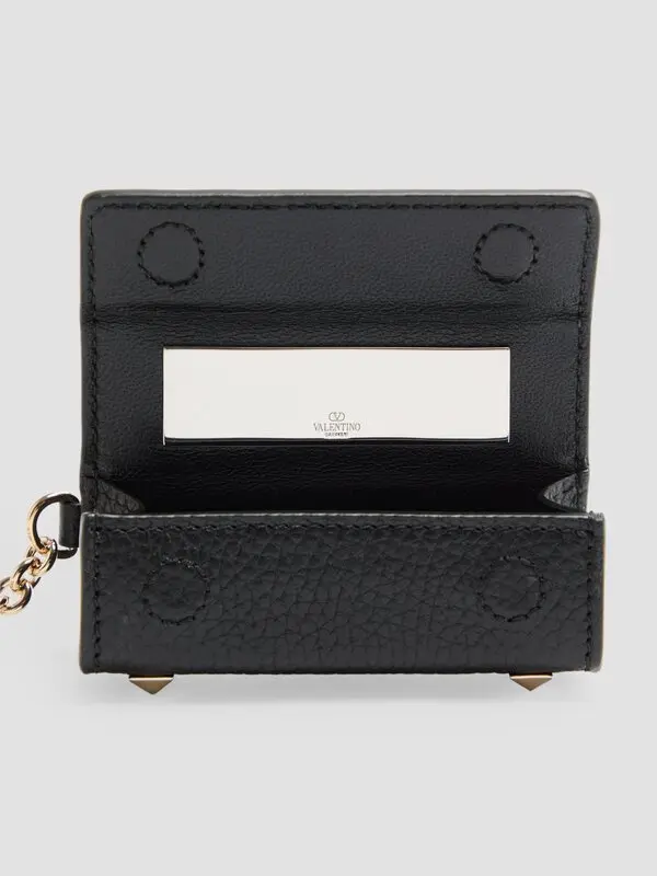 Valentino Garavani Rockstud Lipstick Charm In Grainy Calfskin