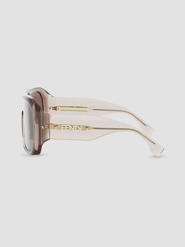 Fendi Screen Round Sunglasses - Medium Brown
