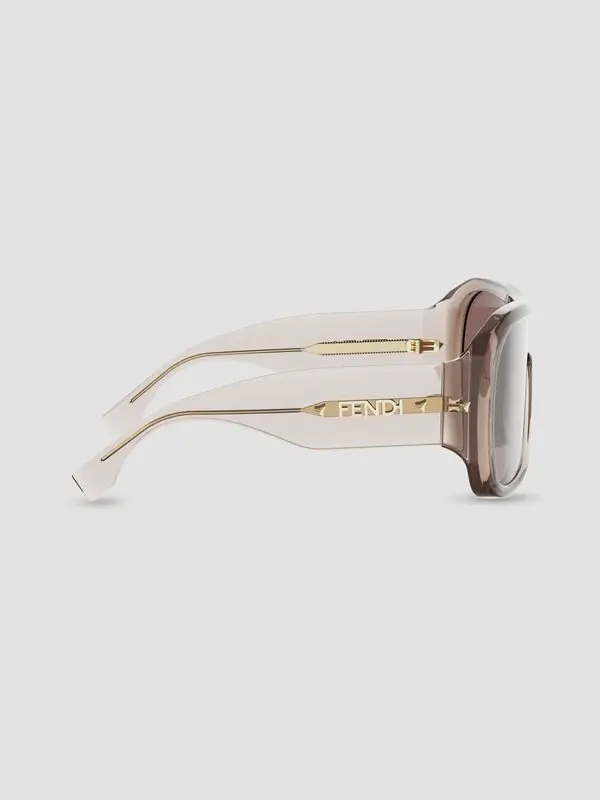 Fendi Screen Round Sunglasses - Medium Brown
