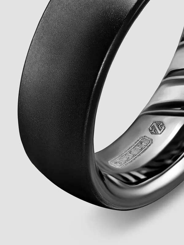 David Yurman Streamline Band Ring In Titanium, 7.6mm