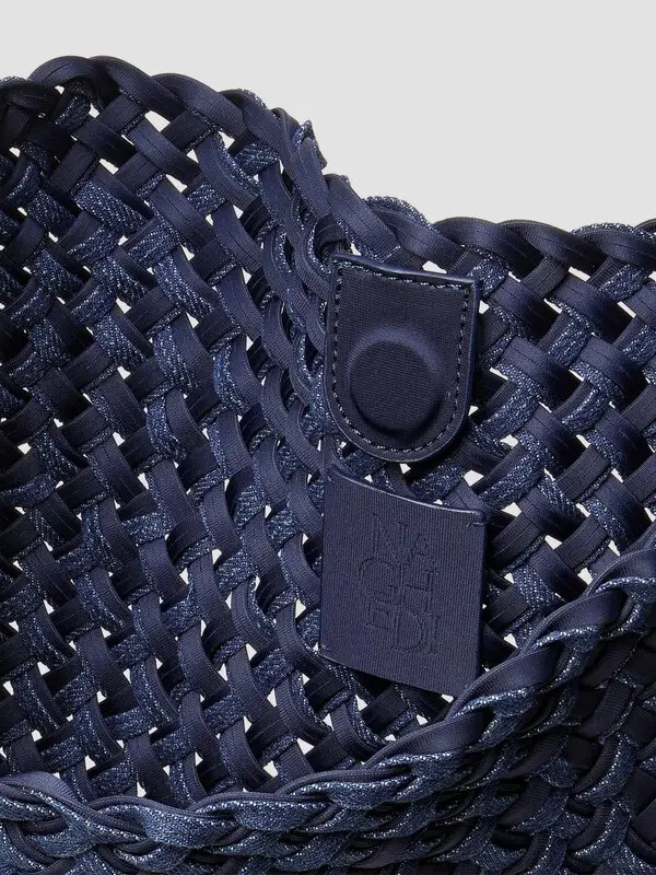 NAGHEDI Nomad Medium Double Weave Denim Hobo Shoulder Bag - Indigo