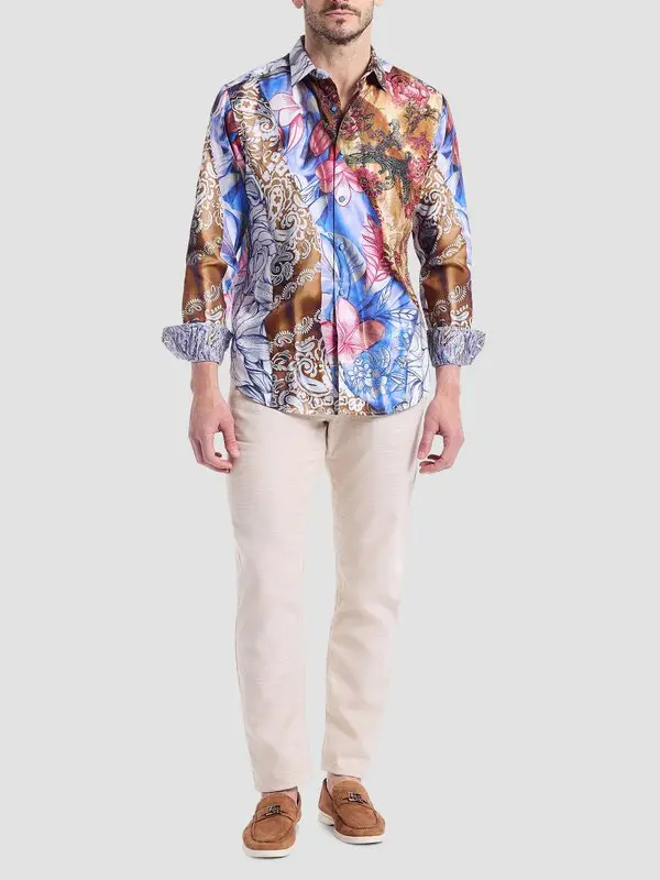 Robert Graham Diburu -print Cotton Button-front Shirt