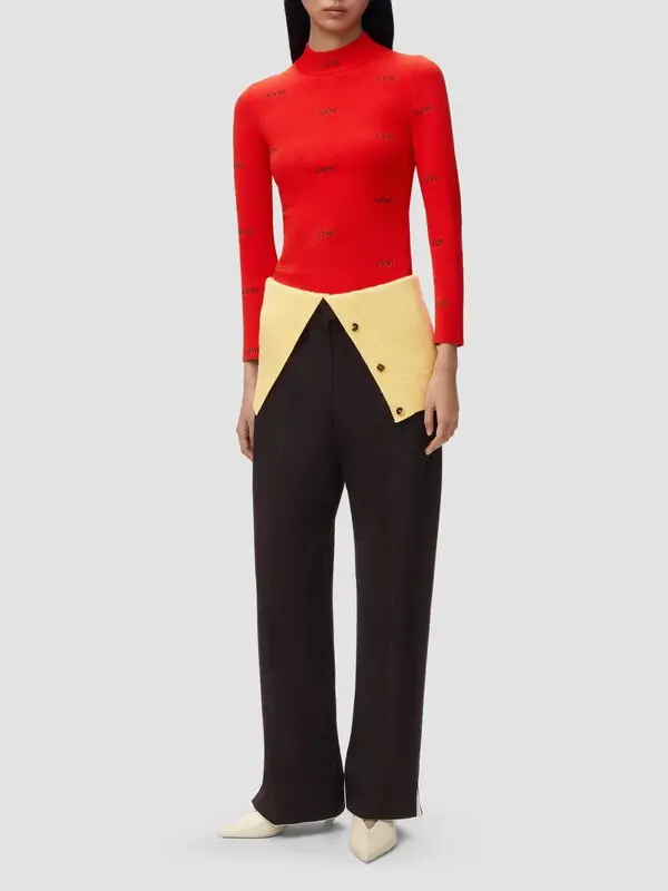 Loewe Removable Flap-waist Wool-blend Trousers