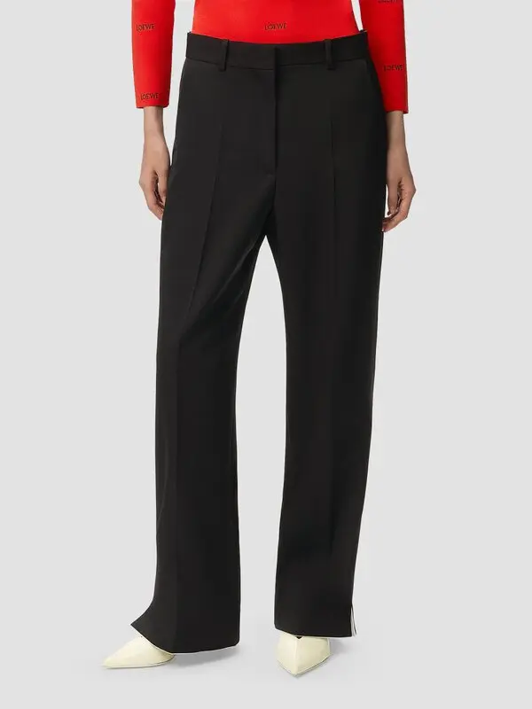 Loewe Removable Flap-waist Wool-blend Trousers