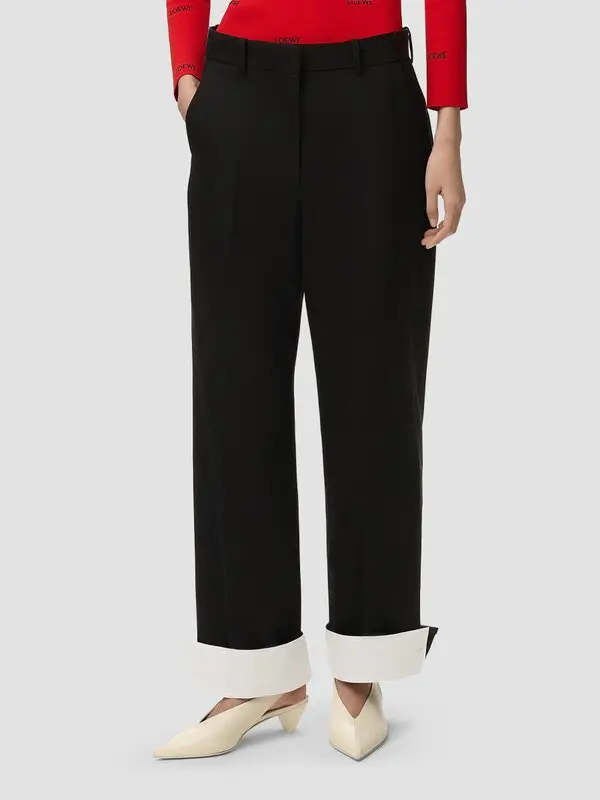 Loewe Removable Flap-waist Wool-blend Trousers