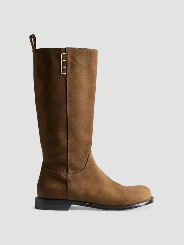 JW Anderson Loafer Nubuck Knee-high Boots