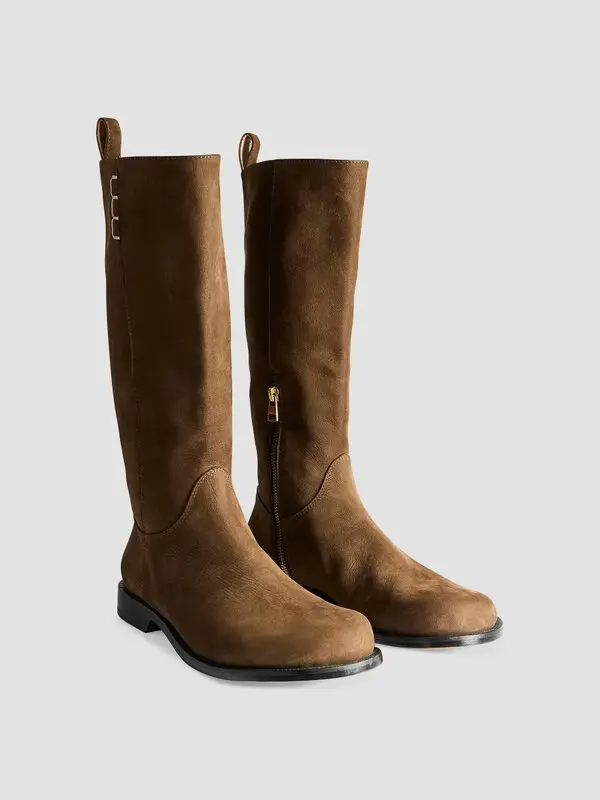 JW Anderson Loafer Nubuck Knee-high Boots