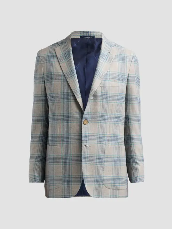 Kiton Cashmere Plaid Two-button Sport Coat