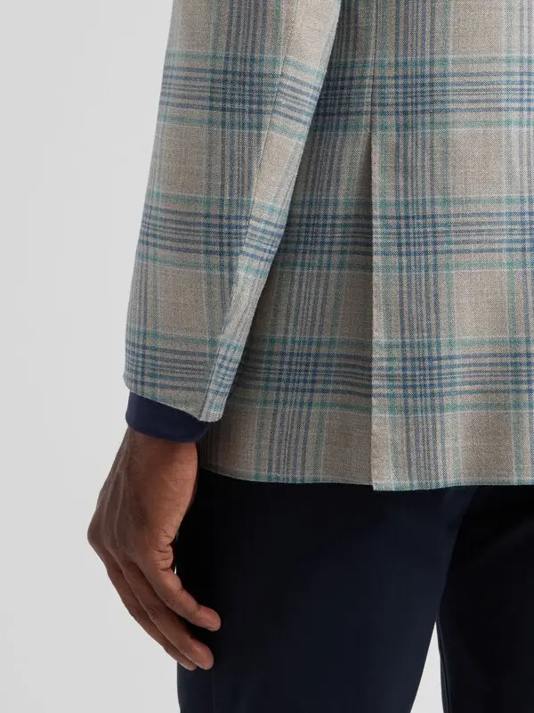 Kiton Cashmere Plaid Two-button Sport Coat