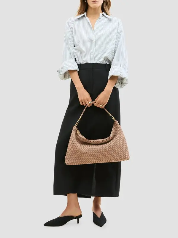 NAGHEDI Porto Medium Half-moon Shoulder Bag - Seychelles