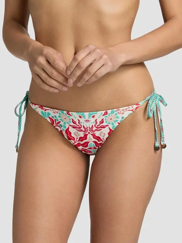 Ramy Brook Benni Printed Bikini Bottom - Flame Combo