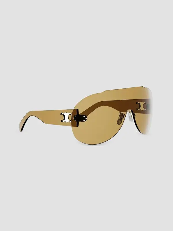 Celine Défilé Mask Sunglasses - Brown