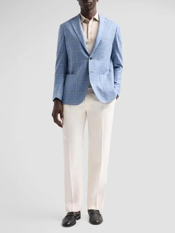 SARTORIO NAPOLI Heavy Plaid Wool-cashmere Sport Coat