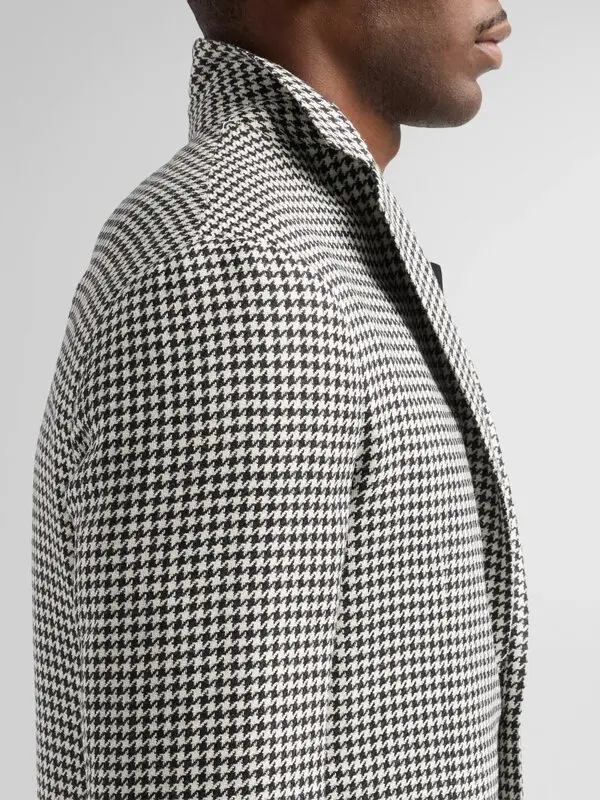 SARTORIO NAPOLI Houndstooth Wool-alpaca-silk Sport Coat