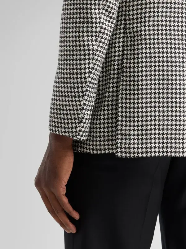 SARTORIO NAPOLI Houndstooth Wool-alpaca-silk Sport Coat