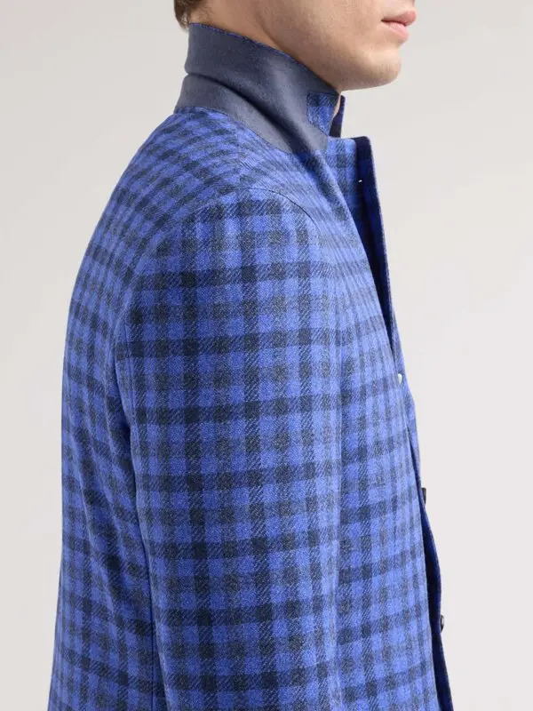 Kiton Checked Cashmere-cotton-silk Sport Coat