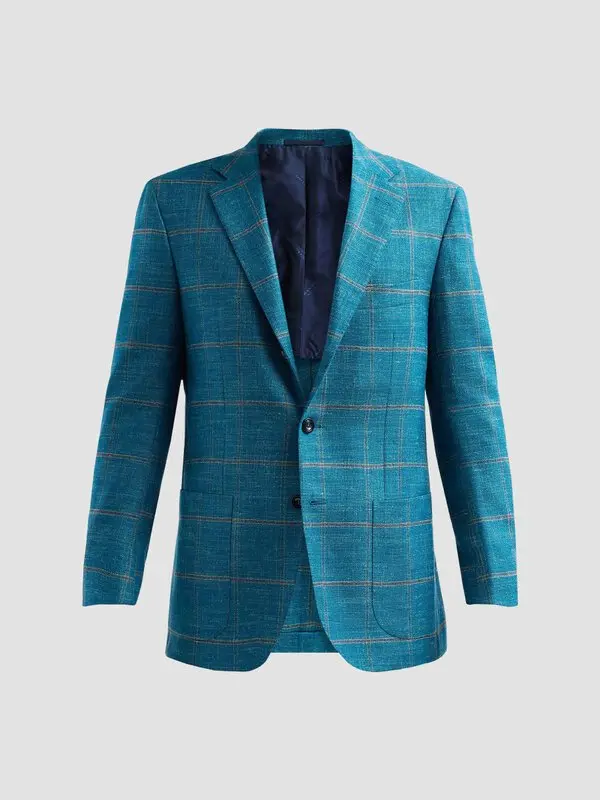 Kiton Windowpane Checked Cashmere-blend Sport Coat