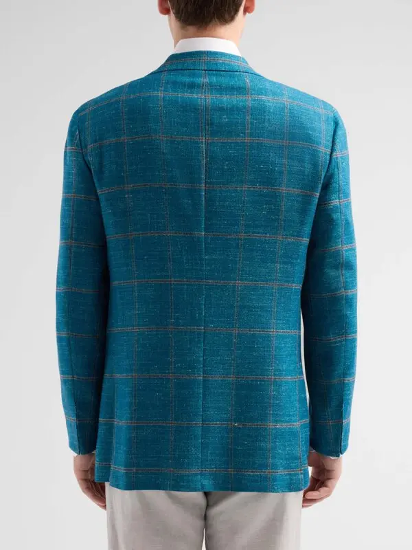 Kiton Windowpane Checked Cashmere-blend Sport Coat