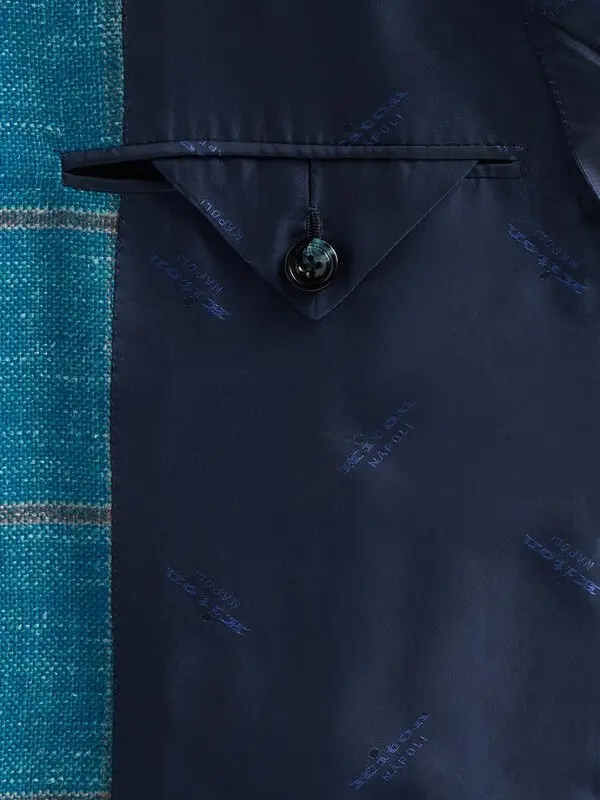 Kiton Windowpane Checked Cashmere-blend Sport Coat