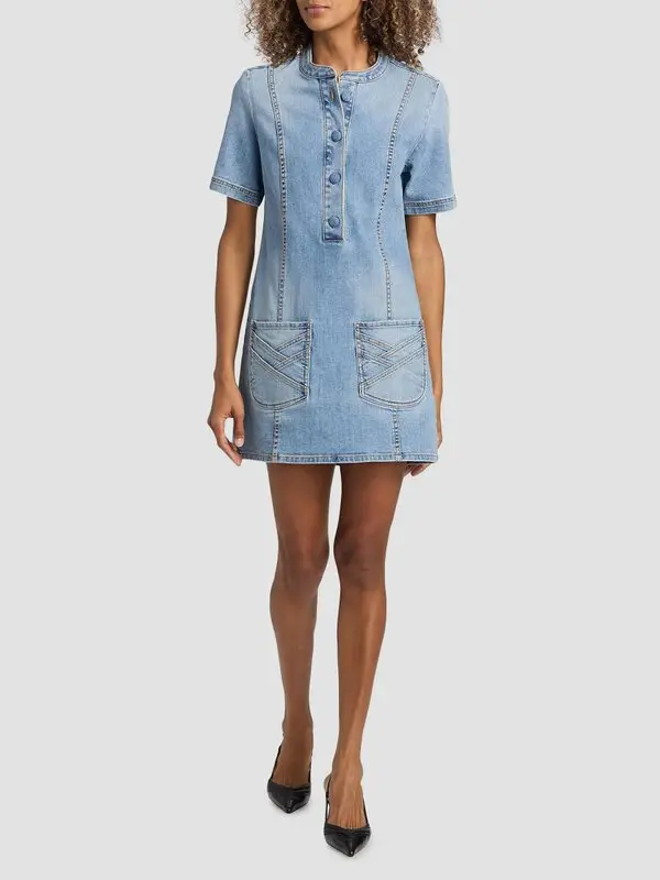 Ramy Brook Braid Skylar Denim Minidress