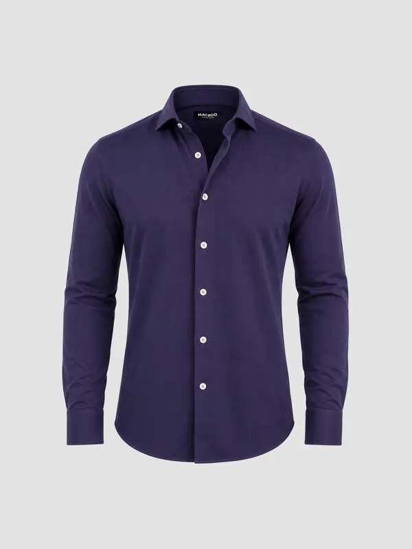 MACEOO Einstein Stretch Shirt - Blue