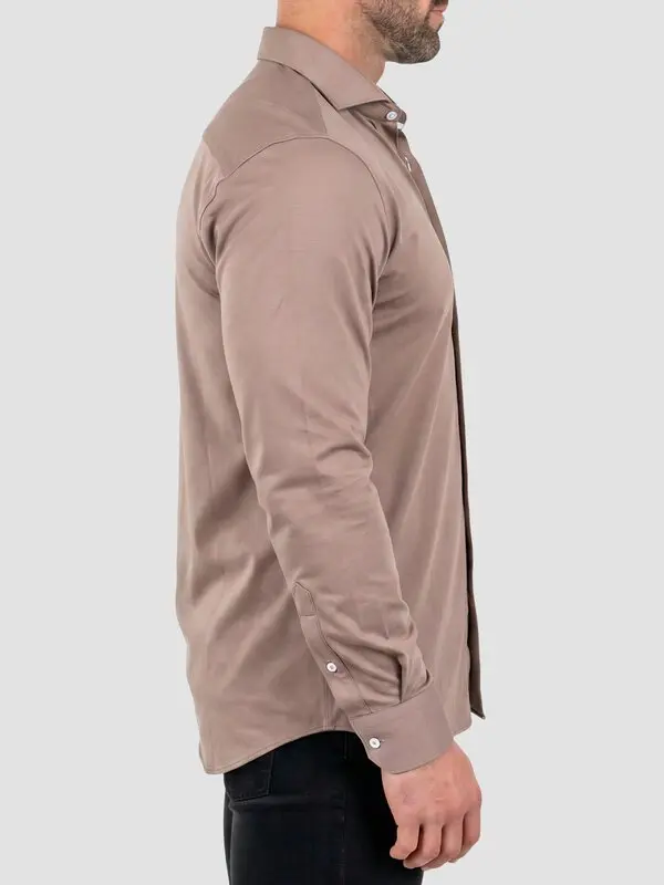 MACEOO Einstein Stretch Shirt - Brown