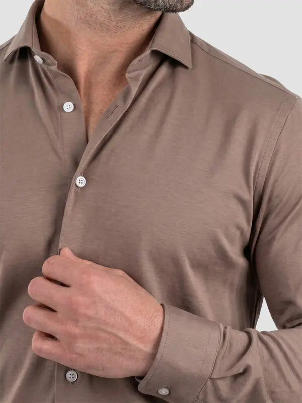 MACEOO Einstein Stretch Shirt - Brown
