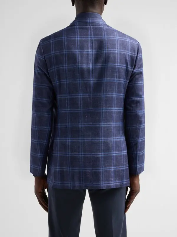 Kiton Cashmere Plaid Single-breasted Sport Coat