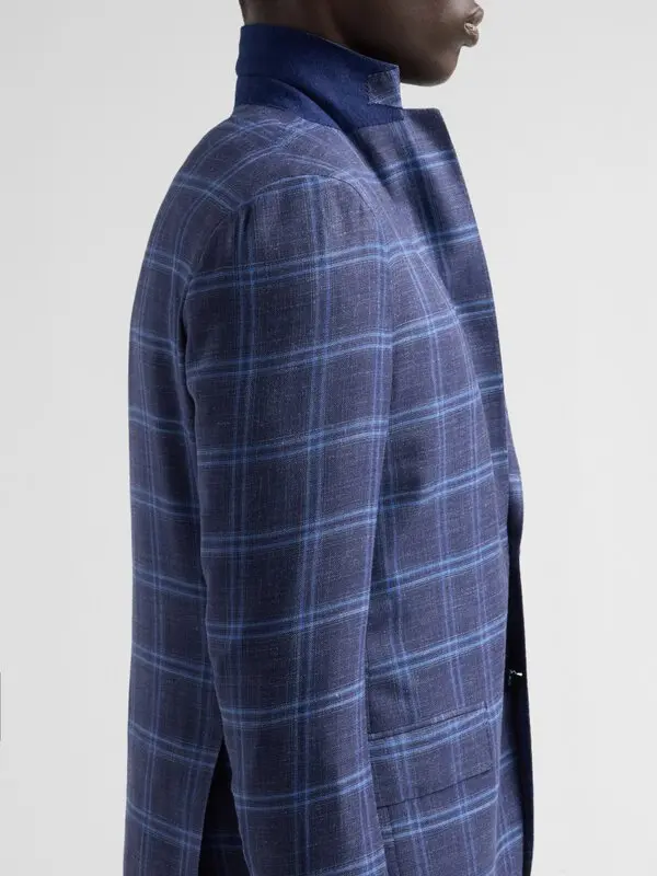Kiton Cashmere Plaid Single-breasted Sport Coat