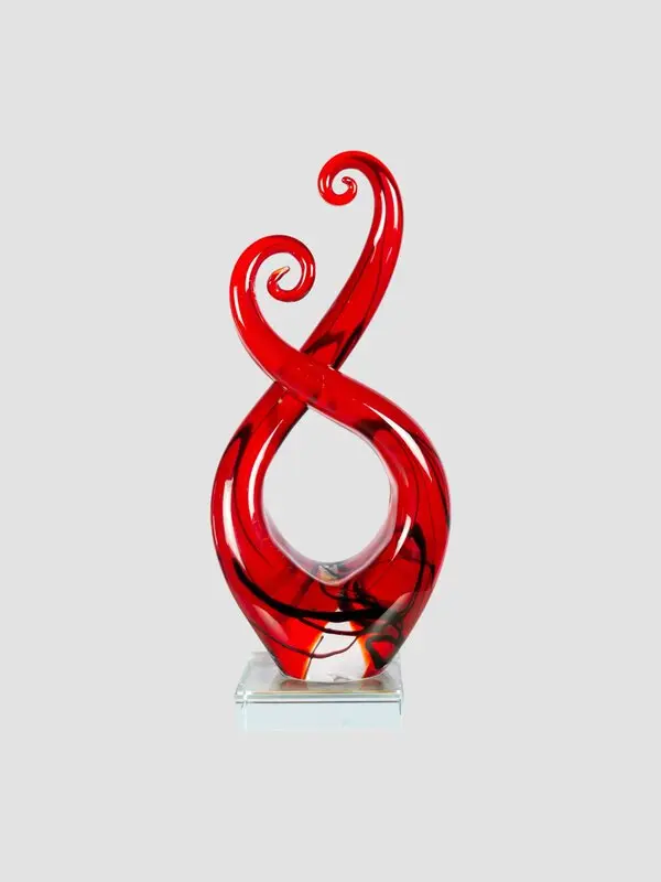 DALE TIFFANY Crimson Infinity Glass Sculpture
