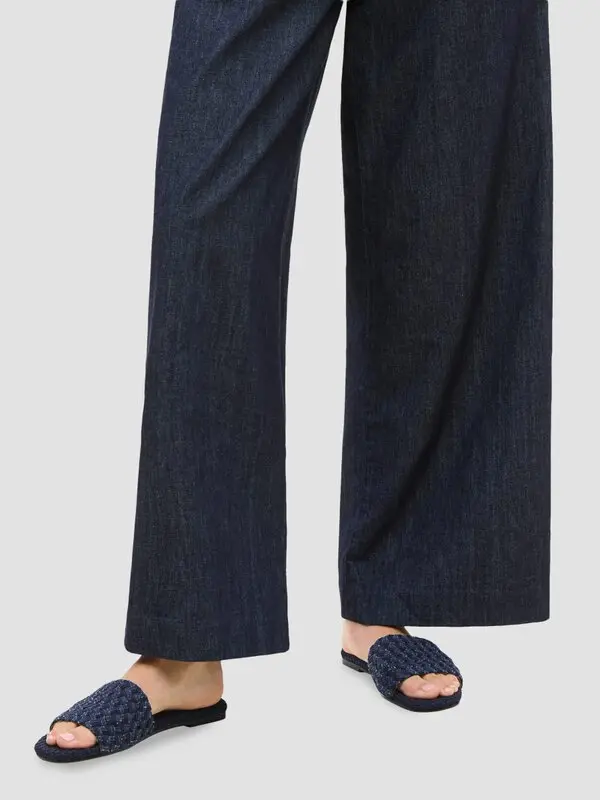 NAGHEDI St. Barths Double Weave Denim Slide Sandals