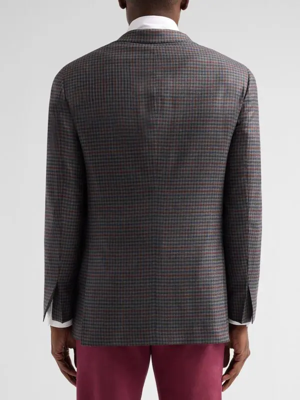 Kiton Cashmere Gingham Single-breasted Sport Coat