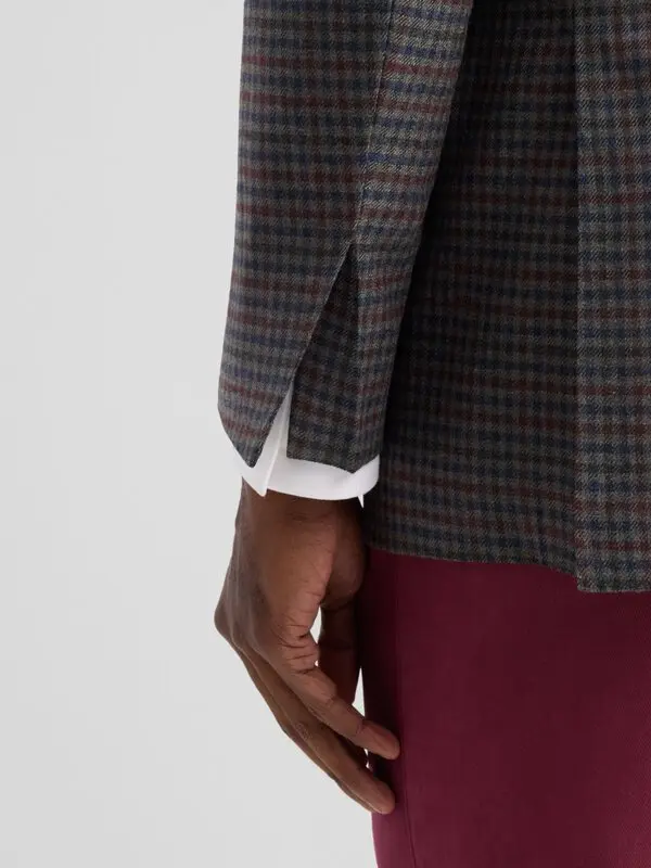 Kiton Cashmere Gingham Single-breasted Sport Coat