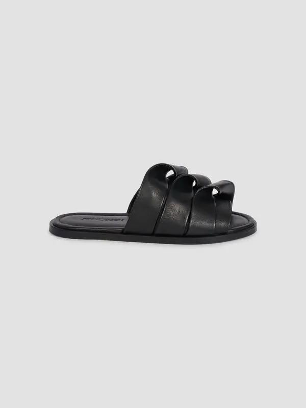 JW Anderson Coil Rolled-strap Leather Slides