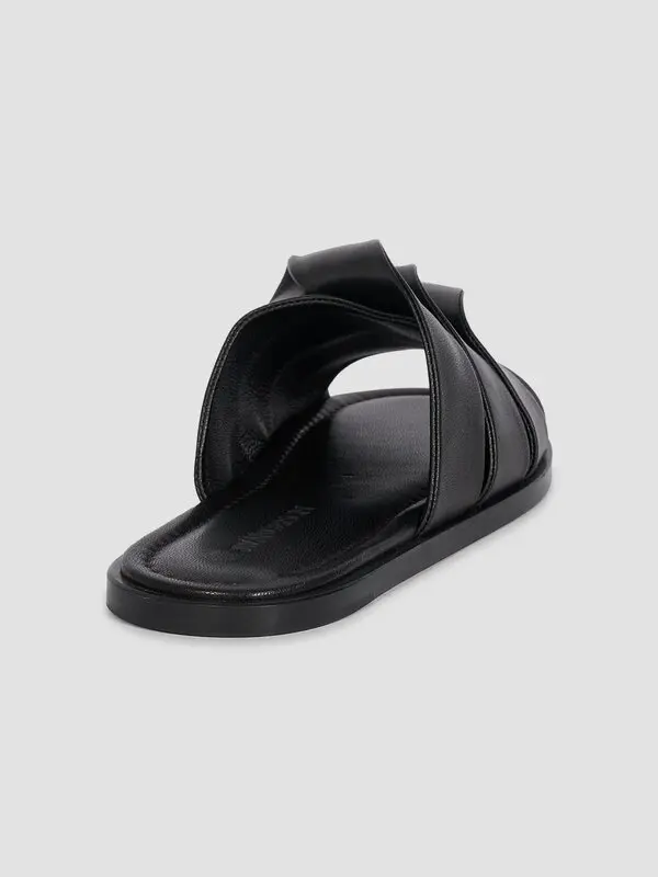 JW Anderson Coil Rolled-strap Leather Slides