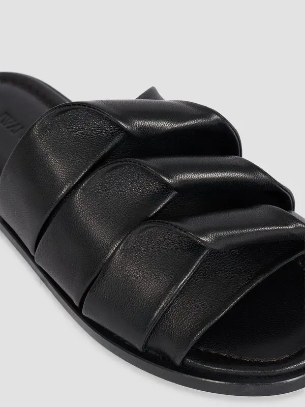 JW Anderson Coil Rolled-strap Leather Slides