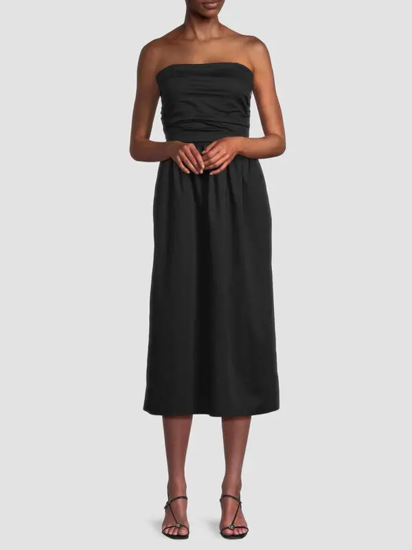 CAPSULE 121 The Wave Strapless Dress - Black