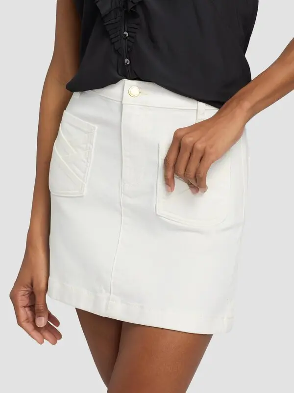 Ramy Brook Eileen Denim Miniskirt - White