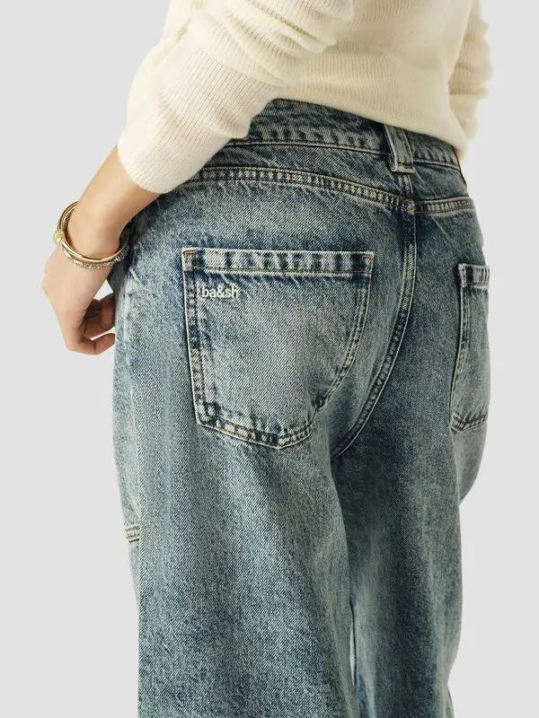Ba&sh Mellou High-rise Wide-leg Jeans - Blue