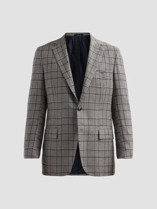 Kiton Plaid Cashmere Sport Coat
