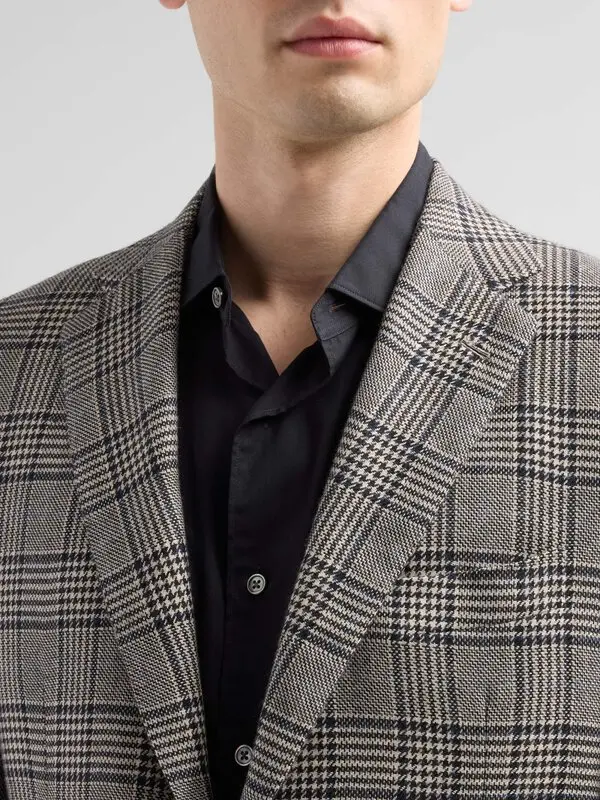 Kiton Plaid Cashmere Sport Coat